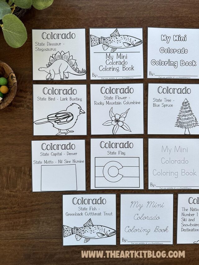 Mini Colorado Coloring Pages {FREE Printable!} - The Art Kit