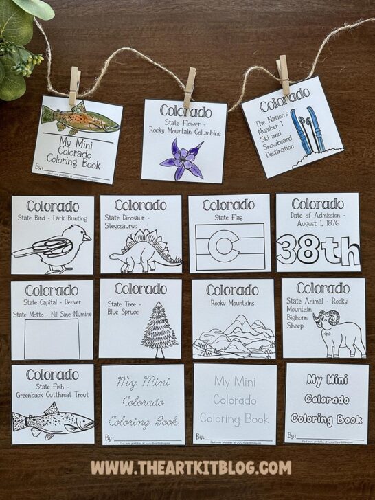 Mini Colorado Coloring Pages {FREE Printable!} - The Art Kit