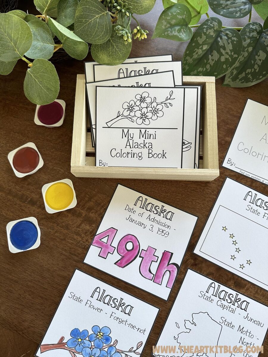 Mini Alaska Coloring Pages {FREE Printable!} - The Art Kit