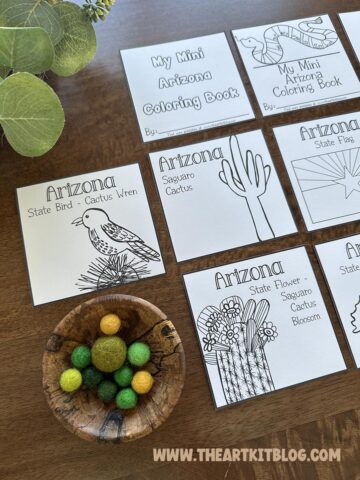 Mini Arizona Coloring Pages {FREE Printable!} - The Art Kit