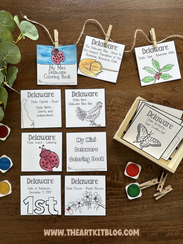Mini Delaware Coloring Pages {FREE Printables!} - The Art Kit