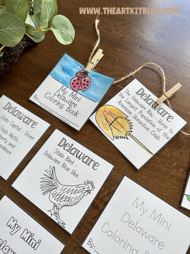 Mini Delaware Coloring Pages {FREE Printables!} - The Art Kit