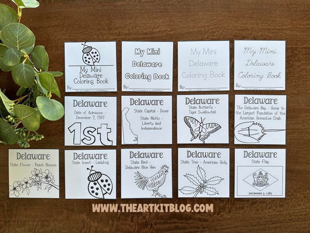 Mini Delaware Coloring Pages {FREE Printables!} - The Art Kit