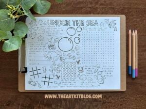 Under the Sea Ocean Placemat Activity Sheet for Kids {FREE PRINTABLE ...