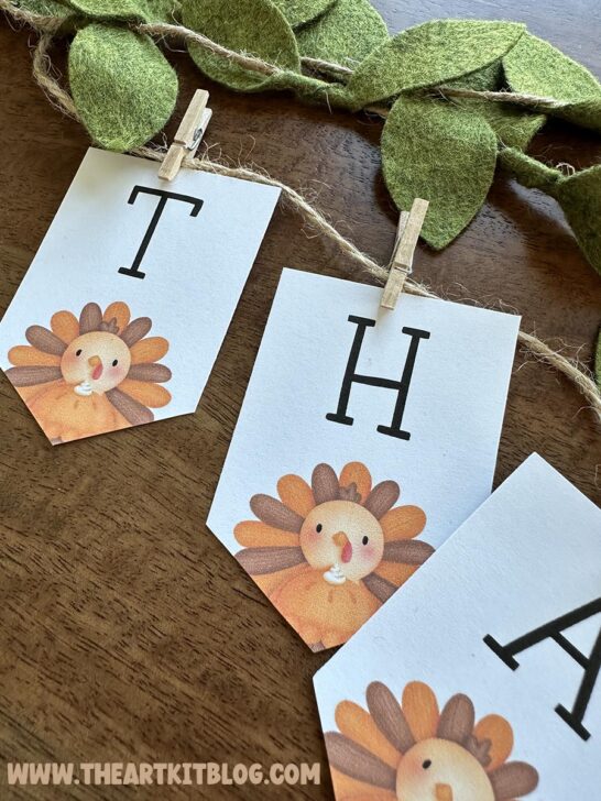 Thankful Banner FREE Printable - The Art Kit