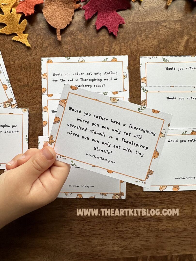30 Fun Thanksgiving Would You Rather Questions for Kids: FREE Printable ...