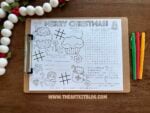 Christmas Cat Coloring Page Activity Placemat - FREE Printable - The ...