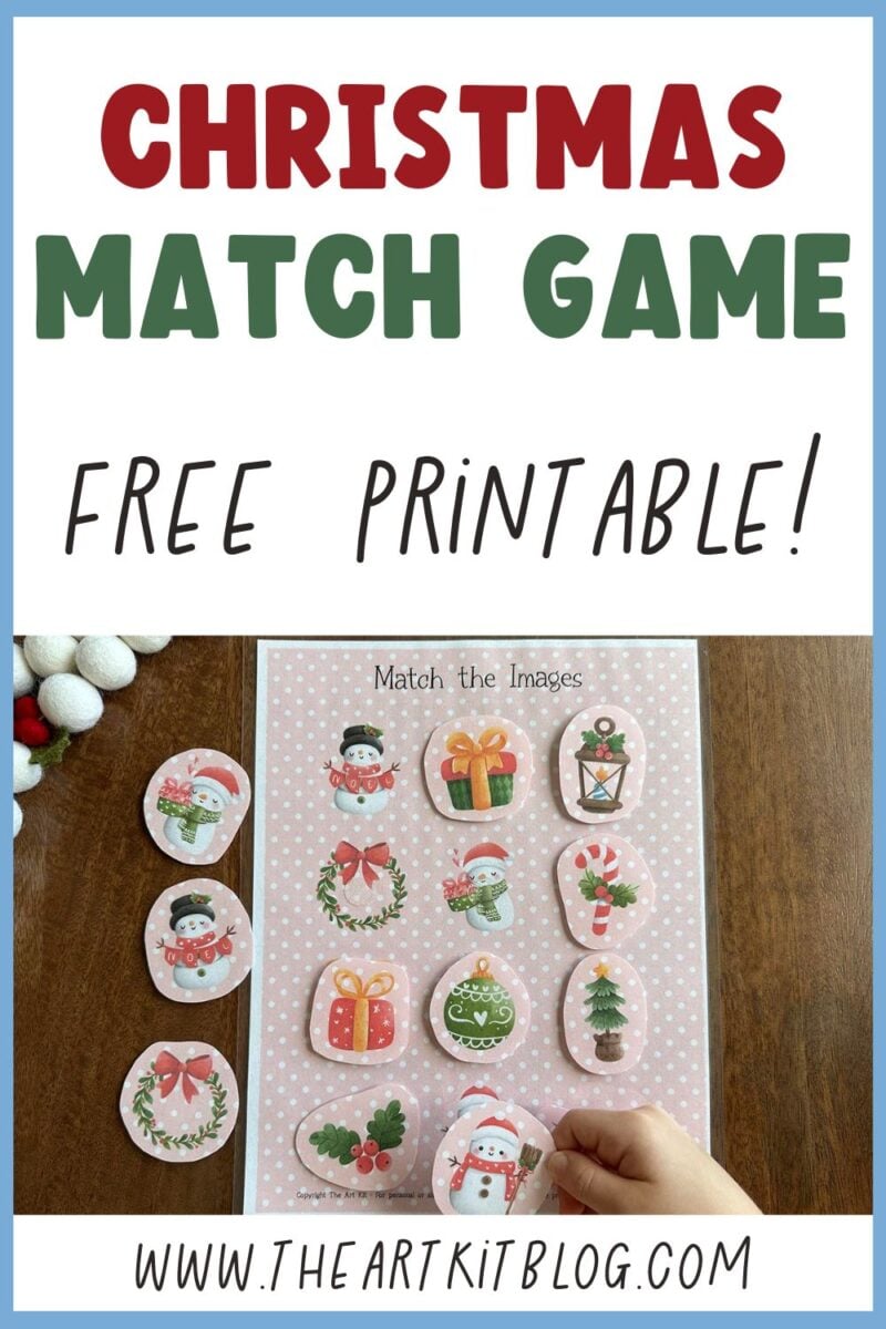 FREE PRINTABLE Christmas Matching Game: Busy Book Page - The Art Kit