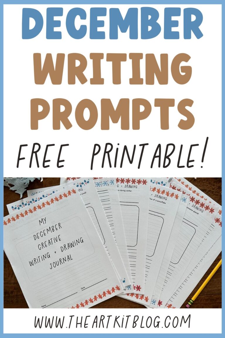 December Creative Writing and Drawing Prompts - FREE PRINTABLE Journal ...