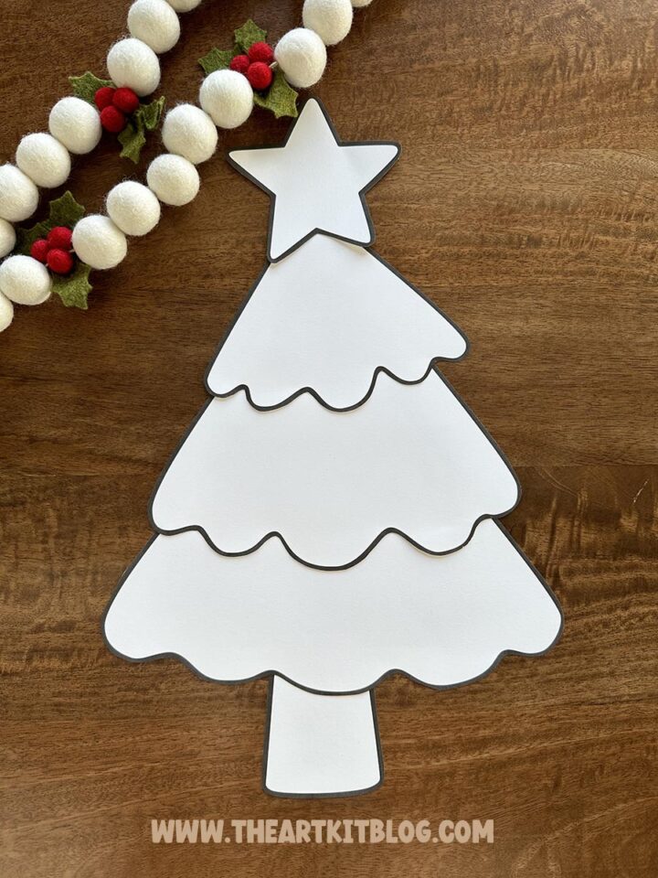 Jumbo Christmas Tree Paper Craft for Kids FREE PRINTABLE - The Art Kit