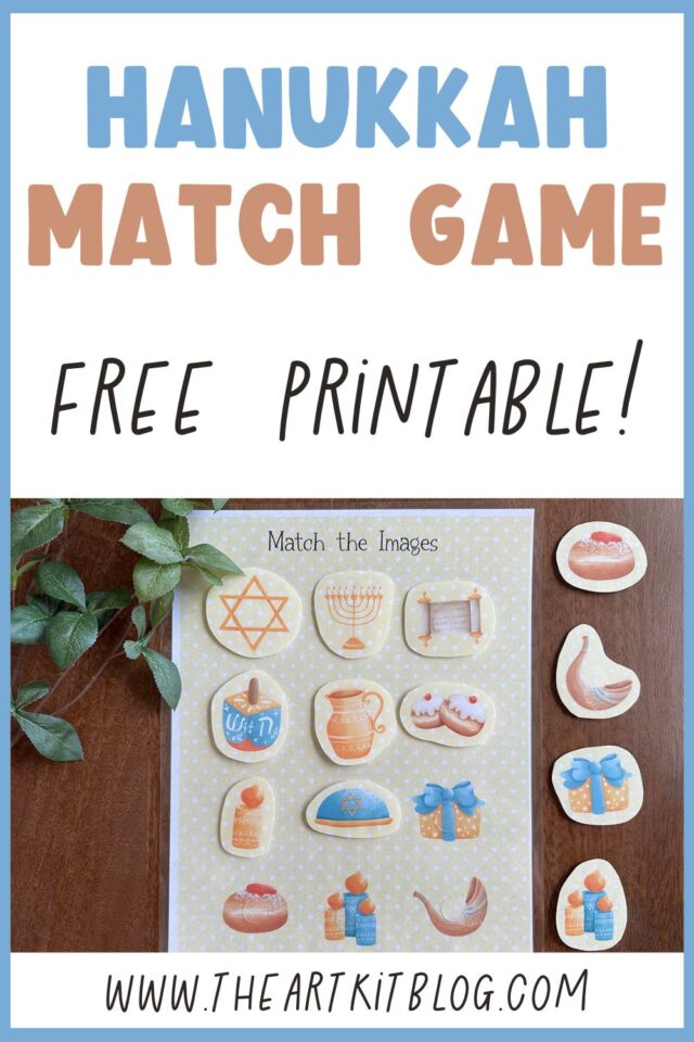 FREE PRINTABLE Hanukkah Matching Game: Busy Book Page - The Art Kit
