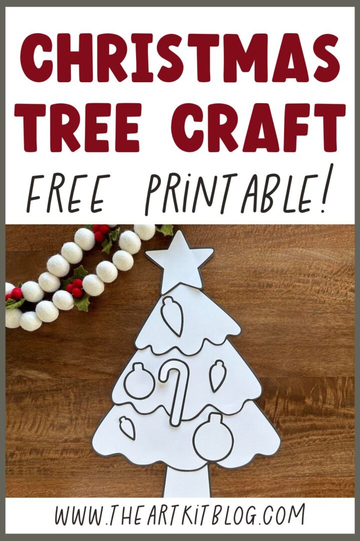 Jumbo Christmas Tree Paper Craft for Kids FREE PRINTABLE - The Art Kit