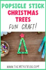 Popsicle Stick Christmas Tree Craft for Kids - The Art Kit