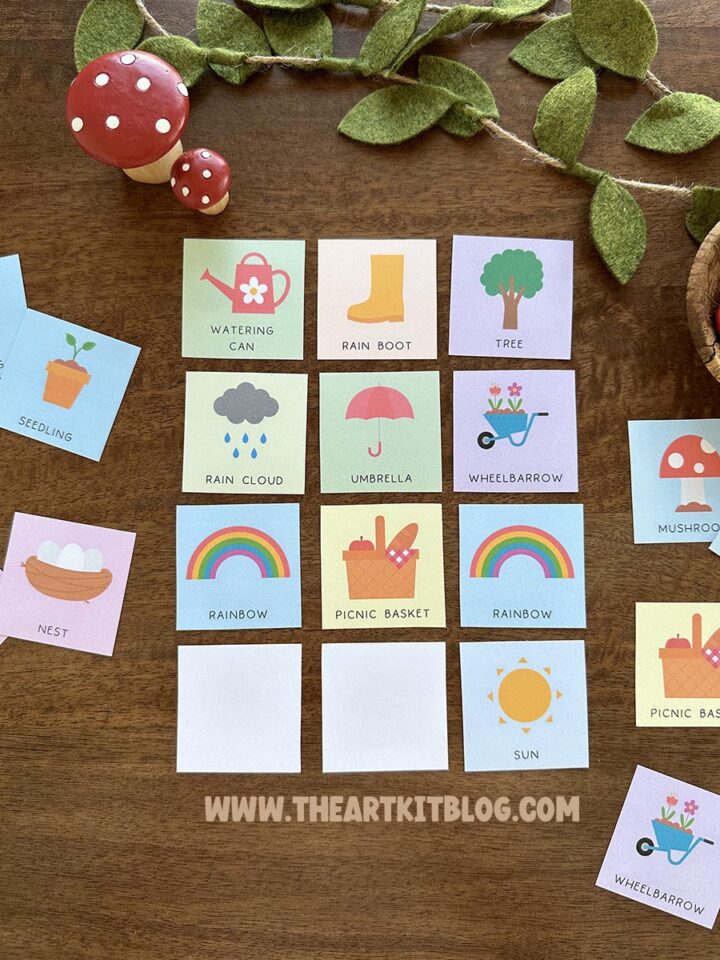 Spring Memory Match Game for Kids FREE PRINTABLE! - The Art Kit