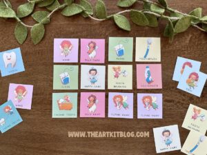 Tooth Fairy Memory Match Game {Free Printable} - The Art Kit