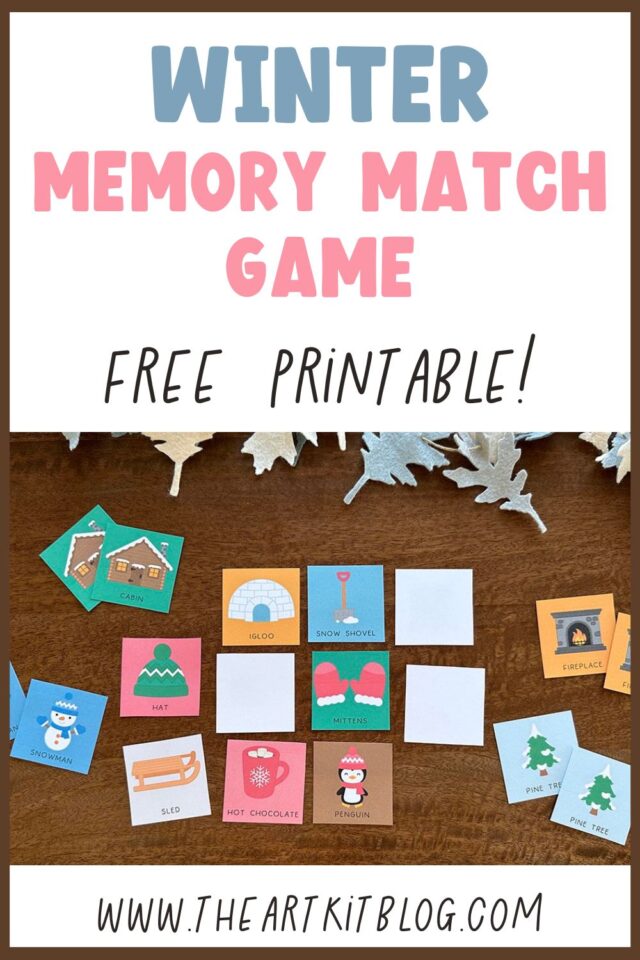 Winter Memory Match Game {Free Printable} - The Art Kit