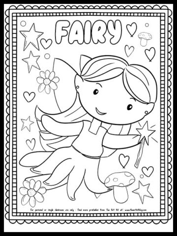 Flying Fairy Coloring Page - Free Printable - The Art Kit
