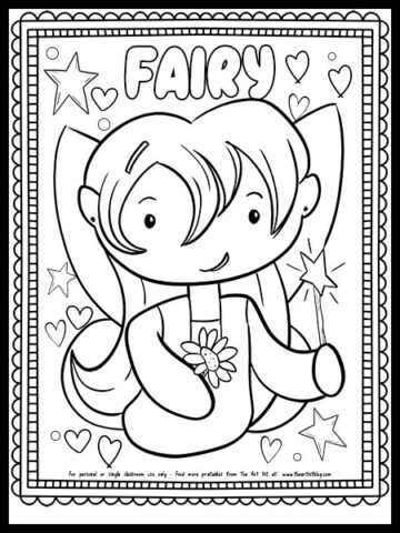 Twirling Fairy Coloring Page - Free Printable - The Art Kit