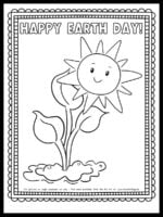 FREE Printable! Happy Earth Day Plants Coloring Page - The Art Kit