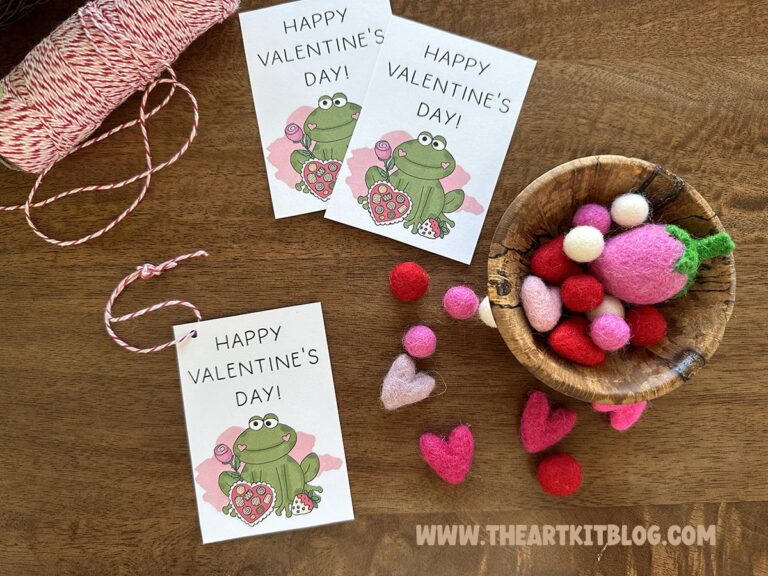 Happy Valentine's Day Printable Gift Tags - Frogs with Chocolates ...