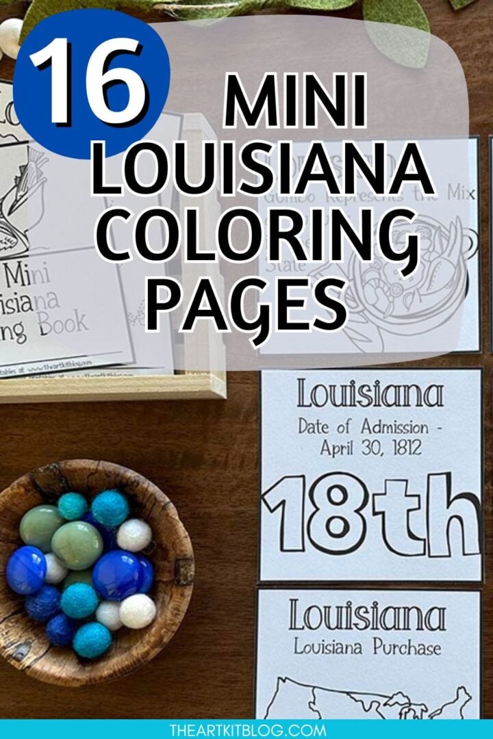Mini Louisiana Coloring Pages for the 50 States {FREE Printables ...