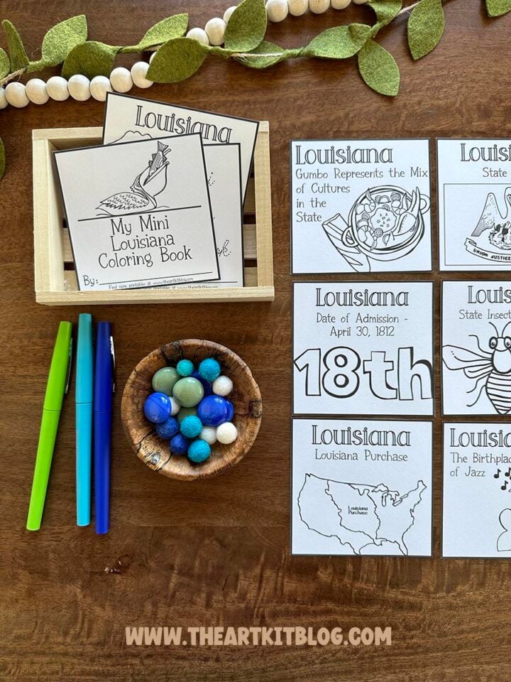 Mini Louisiana Coloring Pages for the 50 States {FREE Printables ...