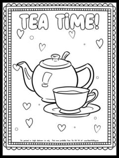 Teapot and Mug Coloring Page {FREE PRINTABLE!} - The Art Kit