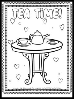 Tea Time Coloring Page {FREE PRINTABLE!} - The Art Kit
