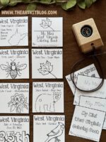West Virginia Mini Coloring Pages USA 50 States {FREE Printable!} - The ...