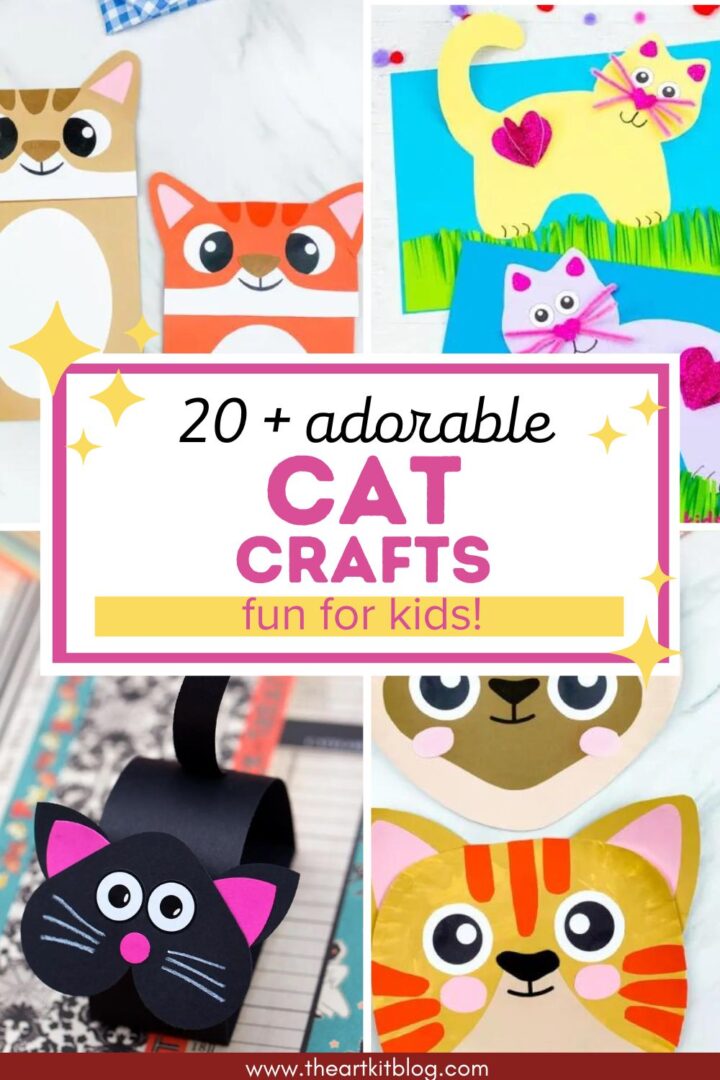 20+ Cute Cat Crafts for Kids - The Art Kit
