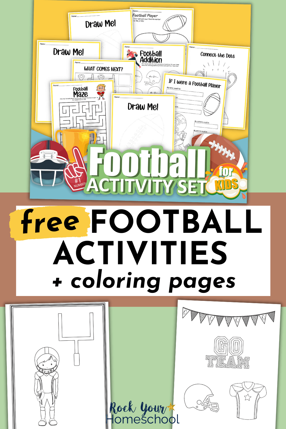 Football Activities and Free Printables for Kids - The Art Kit