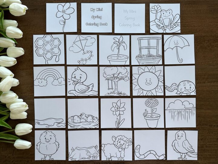 FREE Printable Mini Spring Coloring Pages - The Art Kit