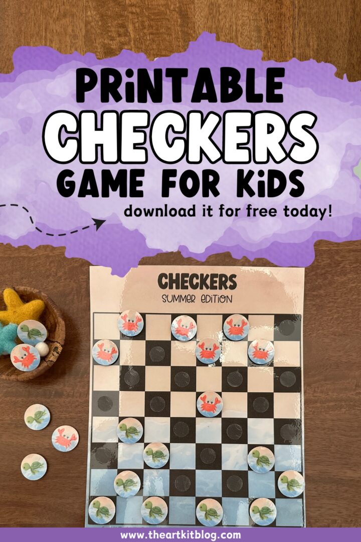 FREE PRINTABLE Summer Checkers Game! - The Art Kit