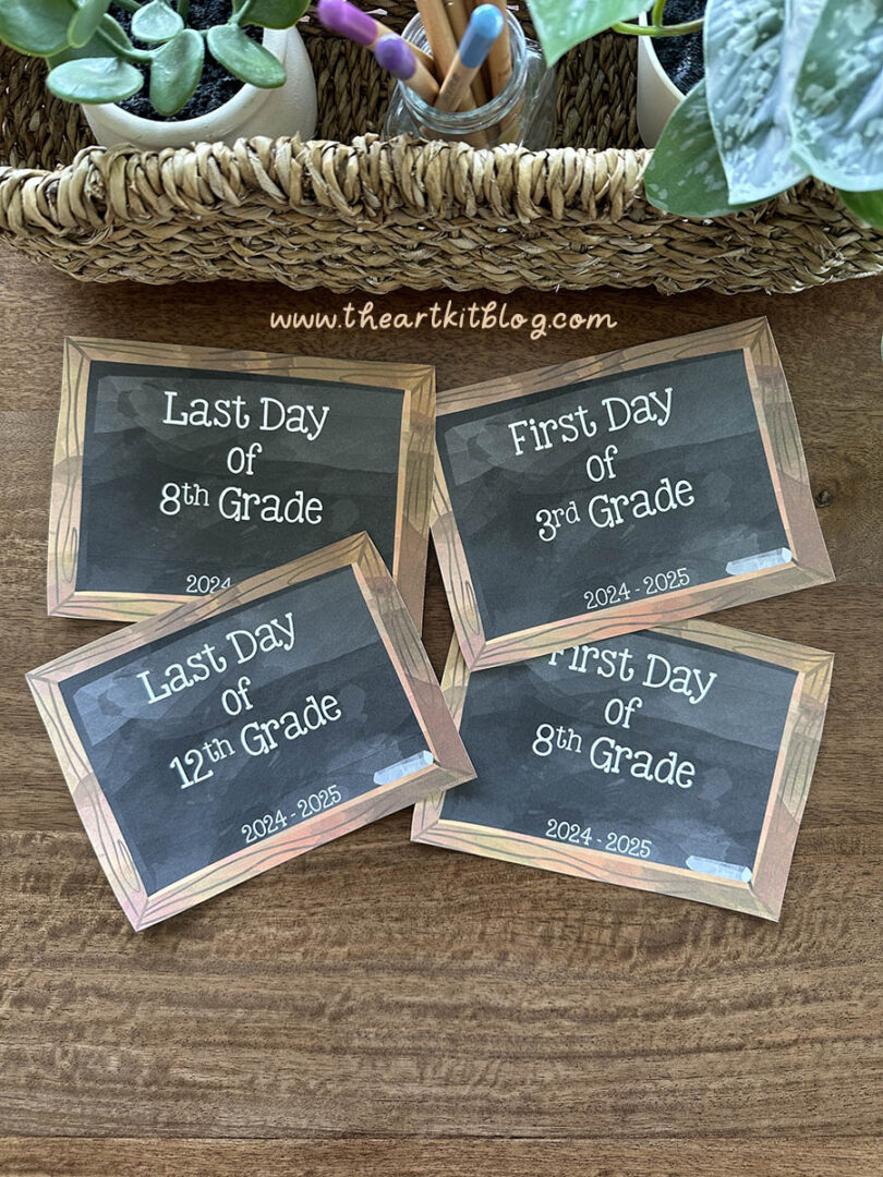 Chalkboard-Style First Day of School + Last Day of School Signs UPDATED ...