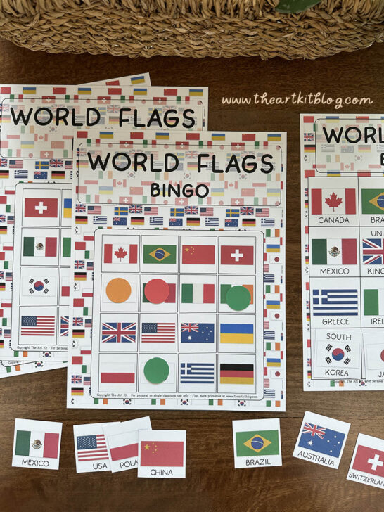 Flags of the World Bingo: Printable Game - The Art Kit