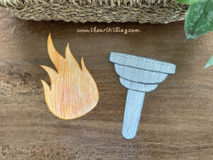 Torch Printable Template - Easy Paper Craft for Kids! - The Art Kit
