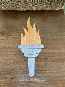 Torch Printable Template - Easy Paper Craft for Kids! - The Art Kit