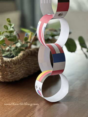 Flags of the World Paper Chains - FREE Printable! - The Art Kit