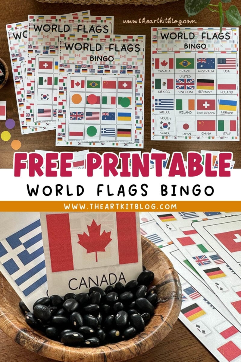 Flags of the World Bingo: Printable Game - The Art Kit