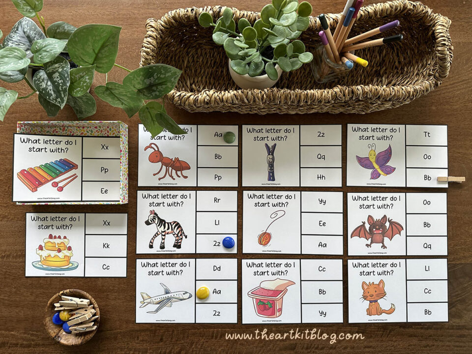 Free Printable Alphabet Picture Match Cards - The Art Kit