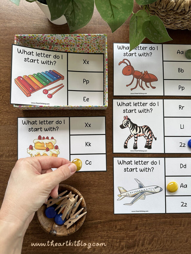 Free Printable Alphabet Picture Match Cards - The Art Kit
