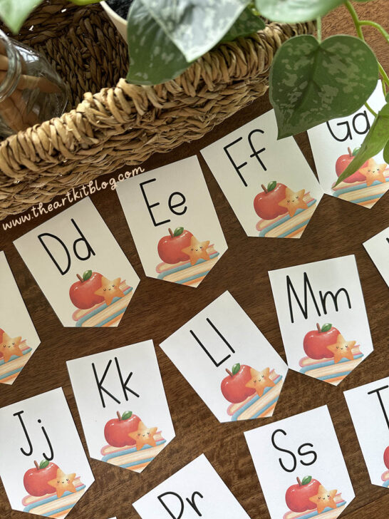 Alphabet Banner! Free Printable School Posters! - The Art Kit