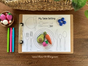 Table Setting Placemat Printables for Kids - The Art Kit