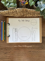 Table Setting Placemat Printables for Kids - The Art Kit