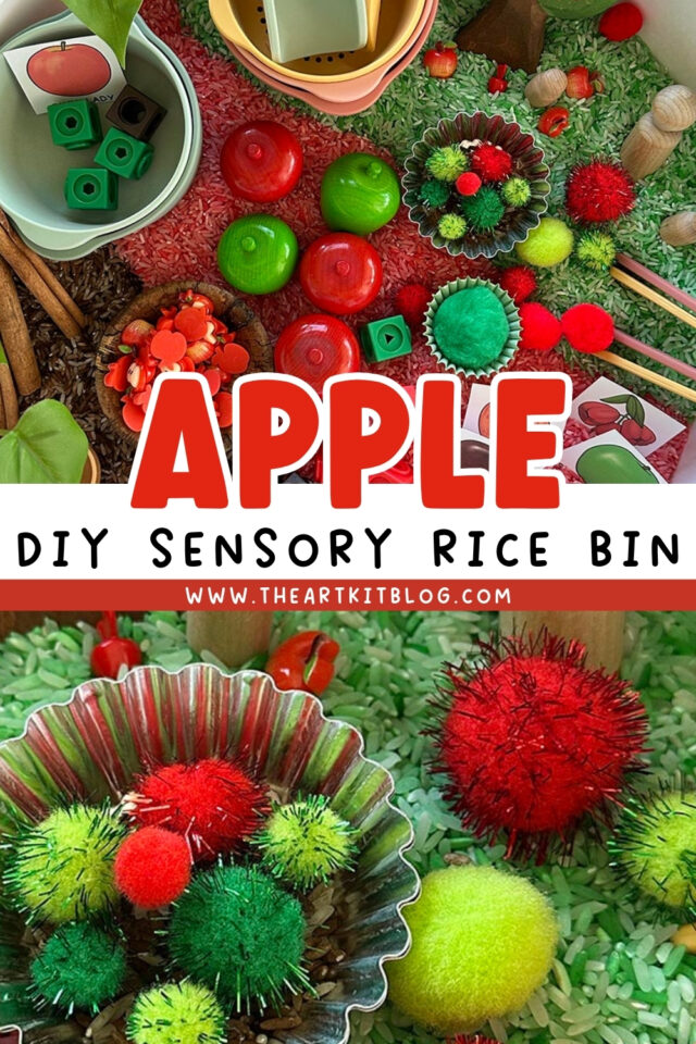 How to Make a Fun and Educational Apple-Themed Rice Sensory Bin for ...