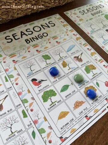 Seasons Bingo: Free Printable Game - The Art Kit