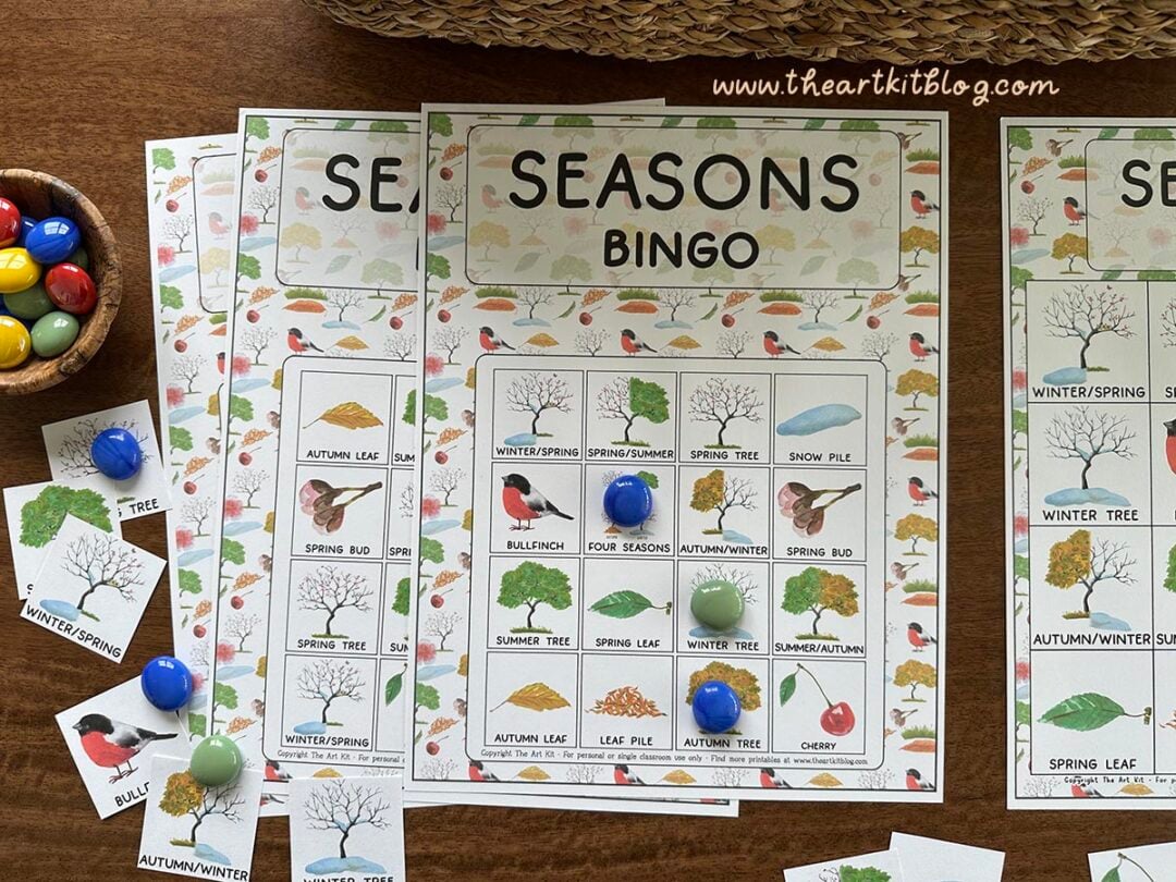 Seasons Bingo: Free Printable Game - The Art Kit