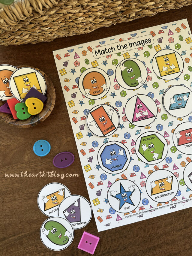 Shape Busy Binder: Match Game: FREE PRINTABLE! - The Art Kit