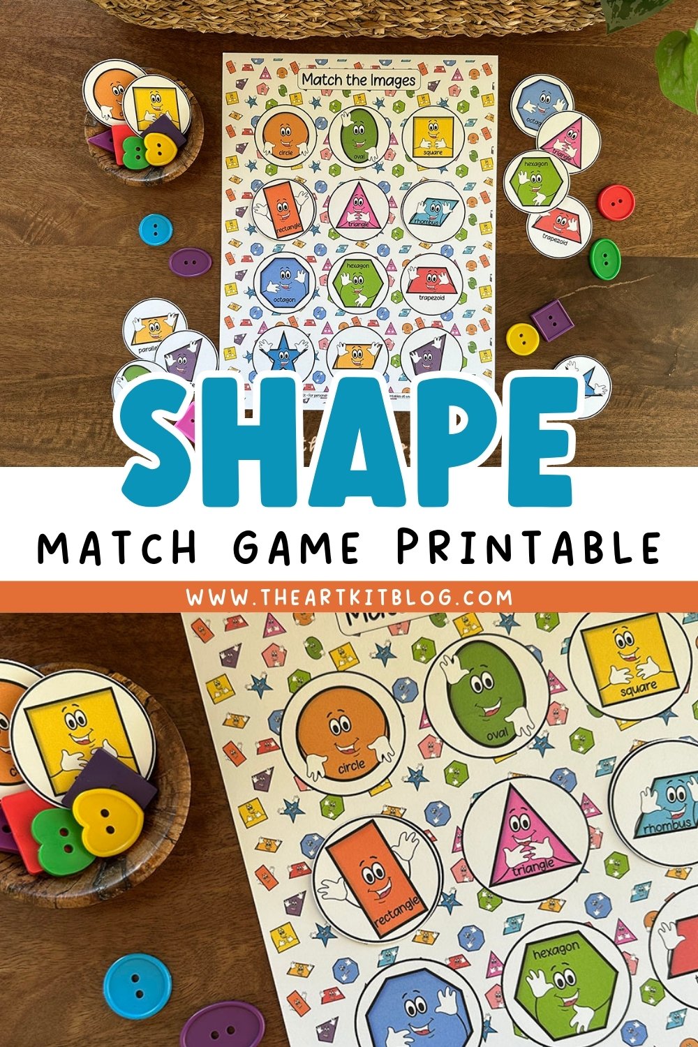 Shape Busy Binder: Match Game: FREE PRINTABLE! - The Art Kit