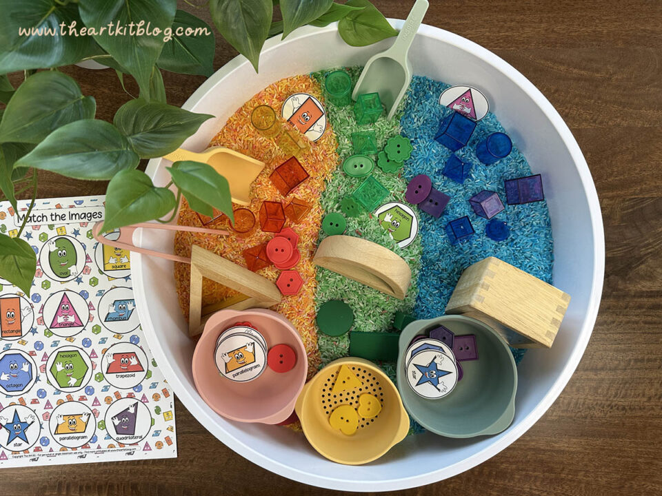 Shape Sensory Bin: A Fun Activity for Kids - The Art Kit